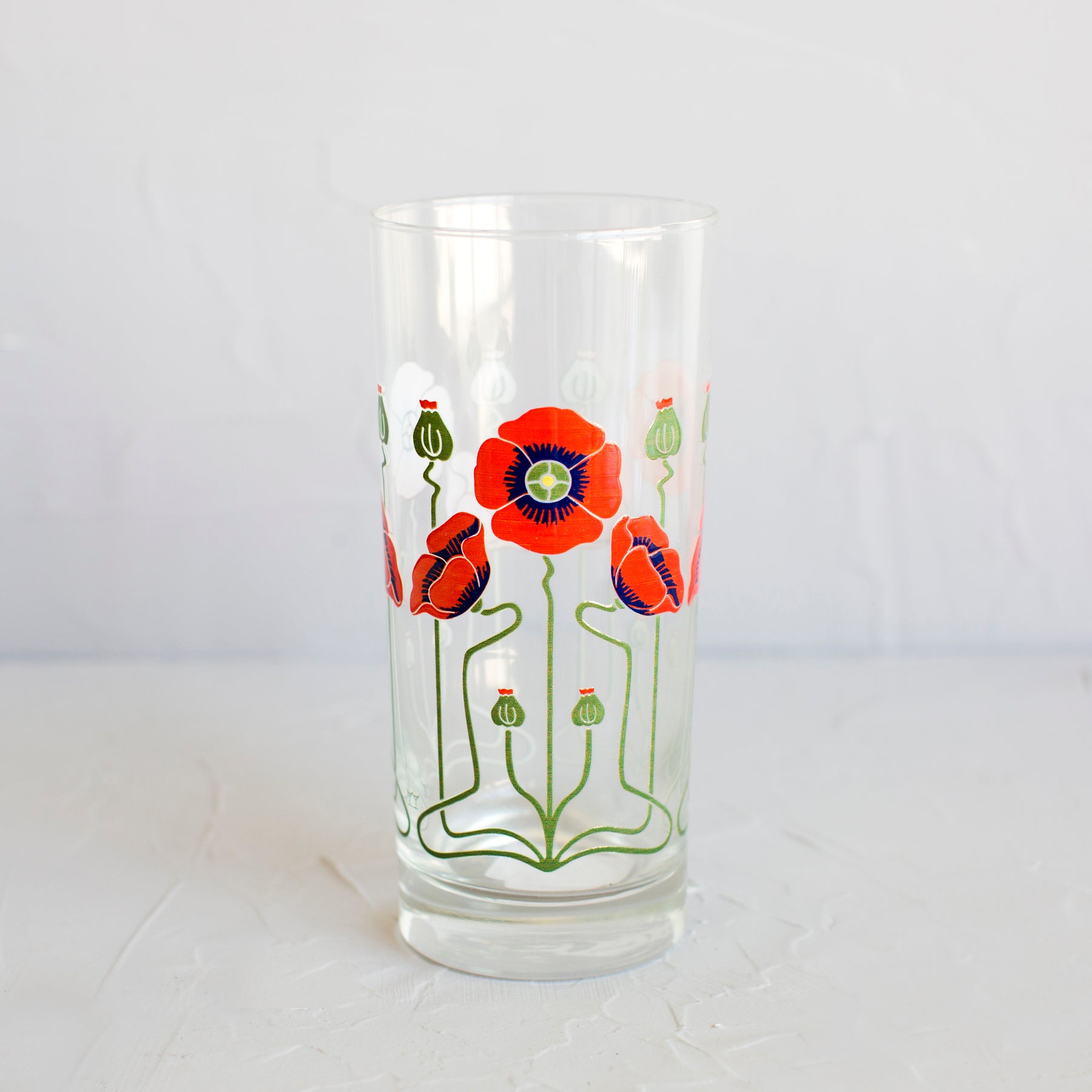 Red Poppy Collins Glass – Salt & Sundry